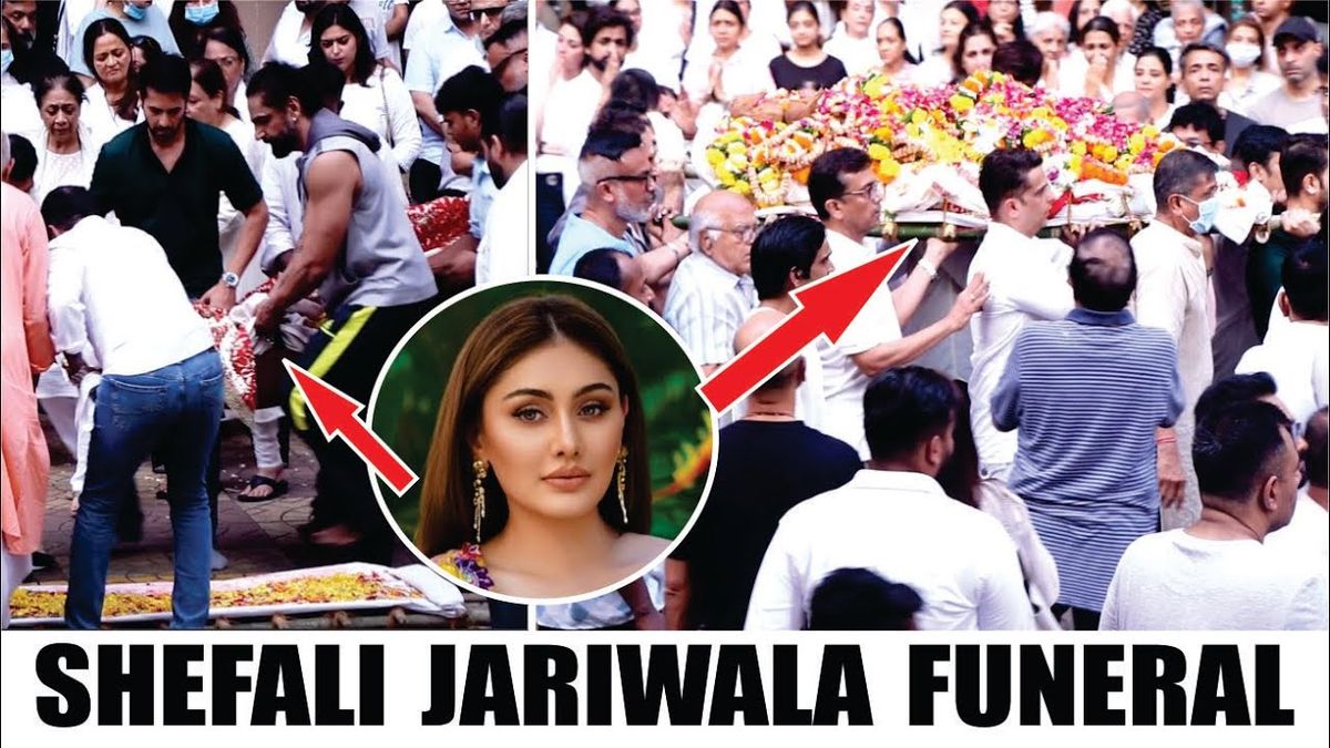 SHEFALI JARIWALA FUNERAL VIDEO | Kaanta Laga fame actor Shefali Jariwala FUNERAL VIDEO