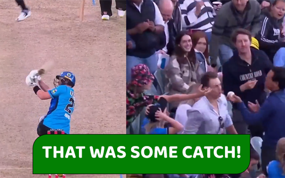 Watch: Adam Hose sweeps the ball for a maximum, spectators pulls off a ...