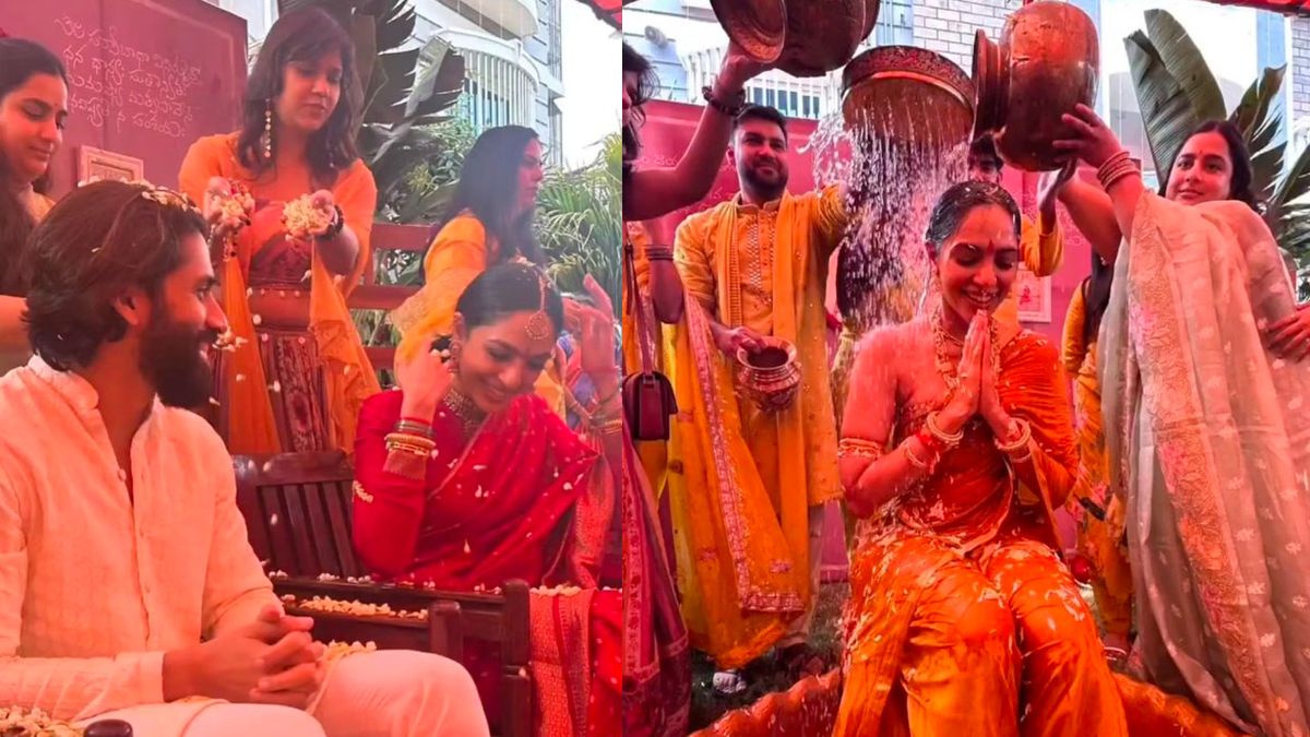 Naga Chaitanya and Sobhita Dhulipala's Pelli Raata Ceremony Pictures
