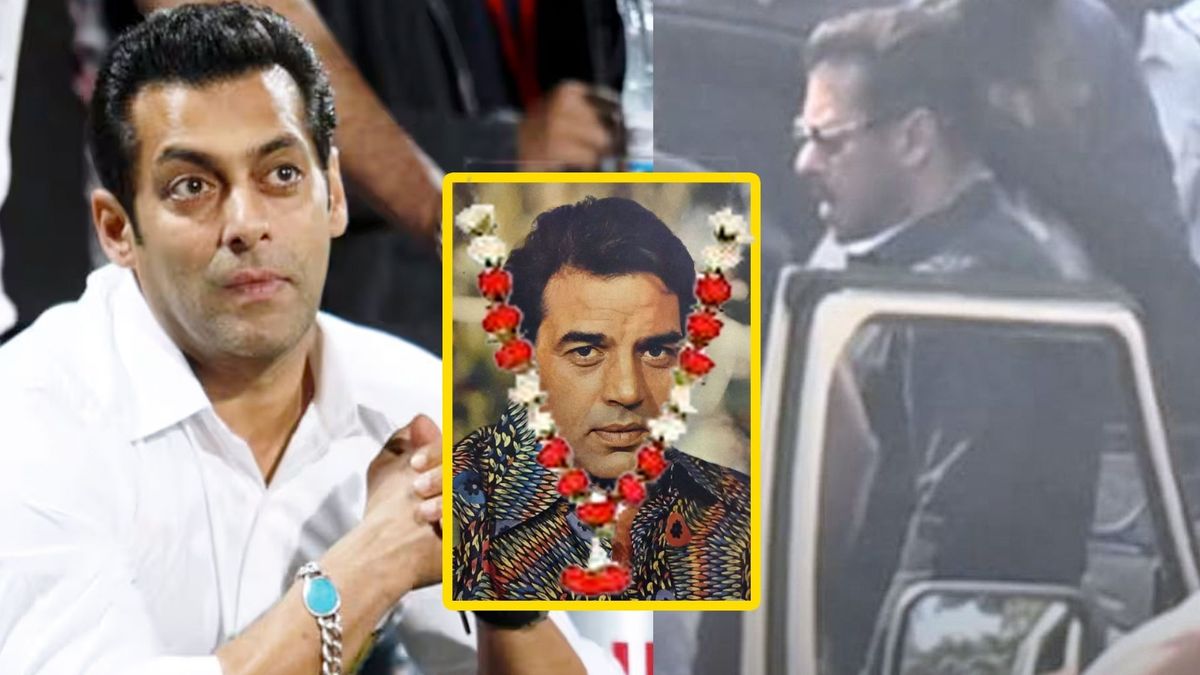 Salman Khan arrives to pay last respects to his icon Dharmendra; Video