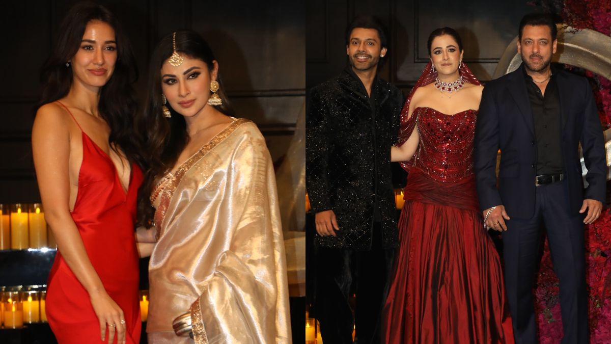 PICS: Salman Khan, Disha Patani, Mouni Roy, Kriti Sanon With Newlyweds ...