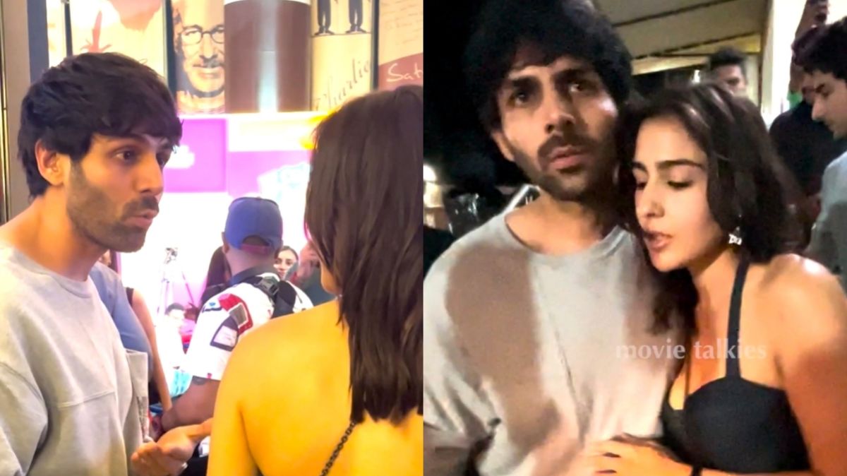 Ex-couple Kartik Aaryan & Sara Ali Khan Catch Up & Hug Each Other