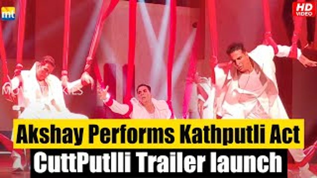 Akshay Kumar performs a Deadly Kathputli Act at CuttPutlli Trailer launch