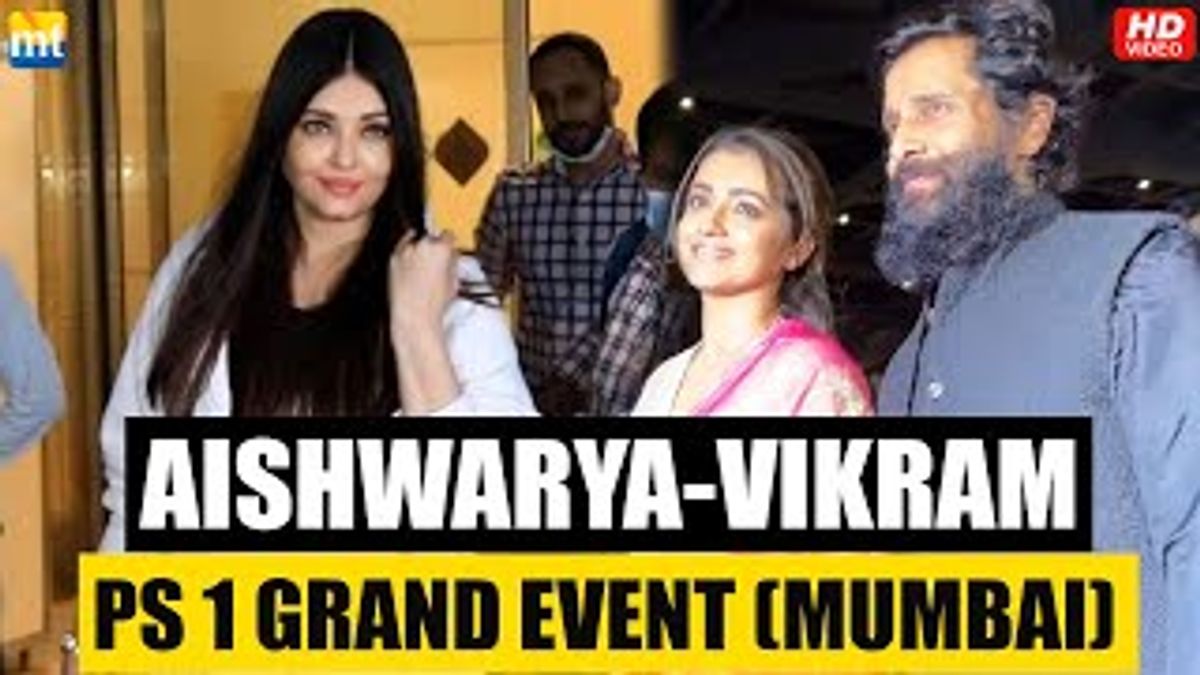 Aishwarya Rai, Chiyaan Vikram, Trisha & AR Rahman Arrive In Mumbai For ...