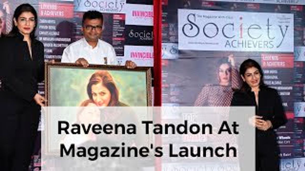 Raveena Tandon Unveils The Latest ‘Society Achievers’ Magazine Cover