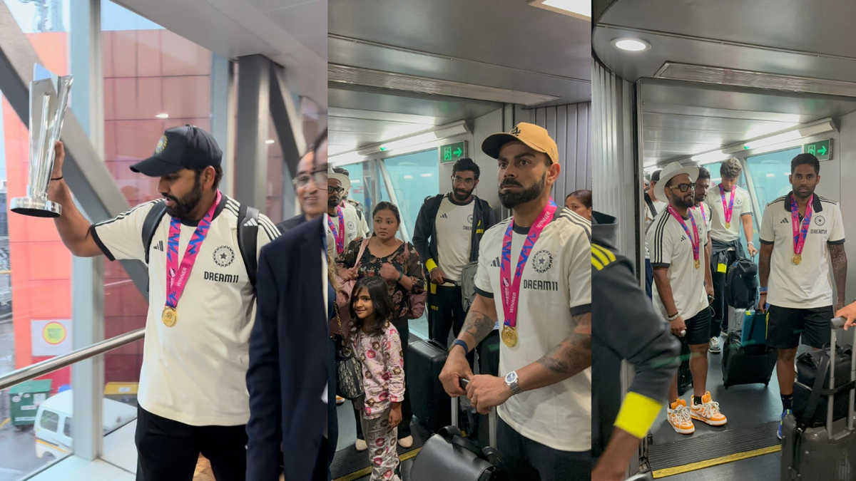 T20 World Champions India arrive in Delhi