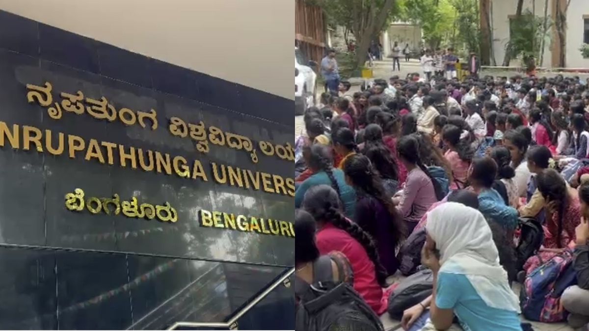 Bengaluru: Nrupatunga University students protest 35% fee hike amid ...
