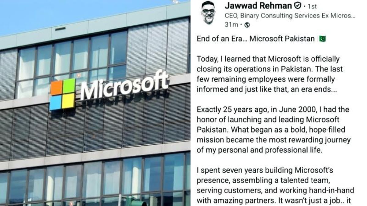 Microsoft shuts down operations in Pakistan after 25 years, marking end ...