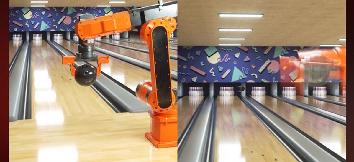 No, that bowling robot video isn't real but computer-generated