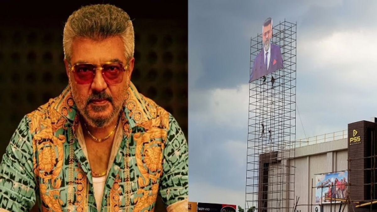 अजित कुमार की फिल्म का कट-आउट गिरने से फैंस के बीच मची अफरा-तफरी ...