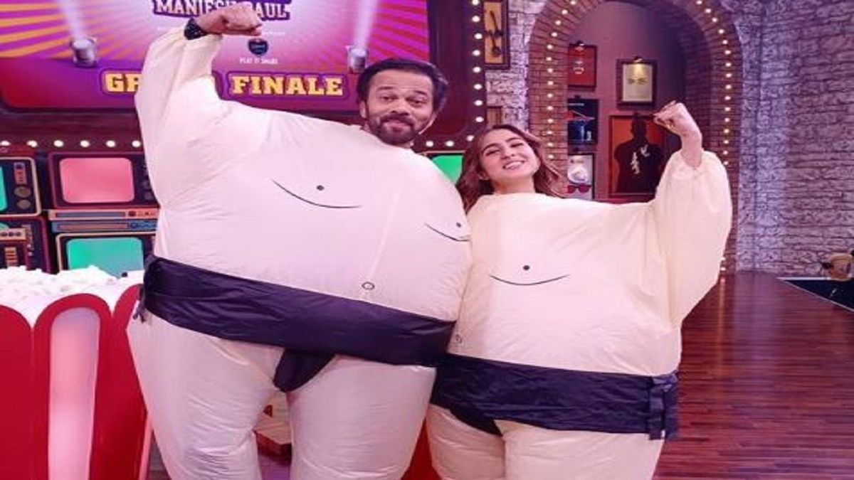 Sumo Fighter बनीं सारा अली खान, रोहित शेट्टी के साथ शेयर की मजेदार तस्वीर