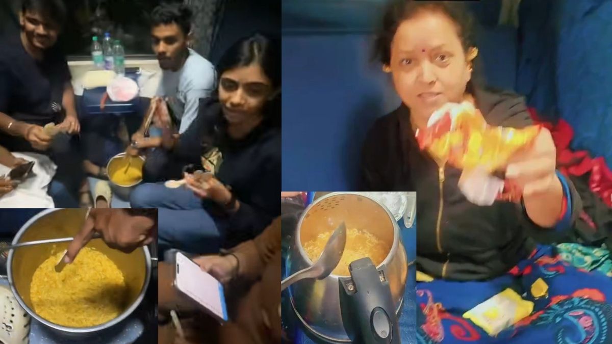 Maggi mania on rails: Friends go viral with bucket-size feast as kettle-cooking row heats up, watch