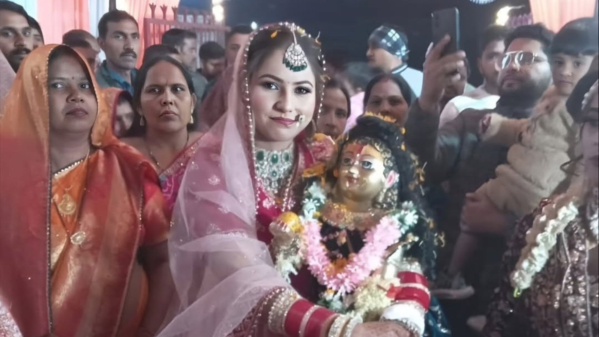 Why did UP woman marry Lord Krishna idol in a rare temple ceremony?