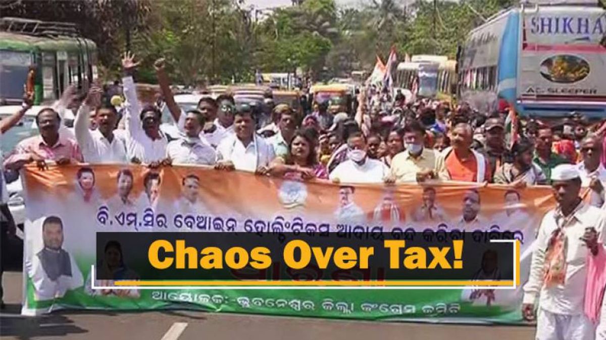 Bhubaneswar Holding Tax Row: Agitating Congress Workers Barge Into BMC ...