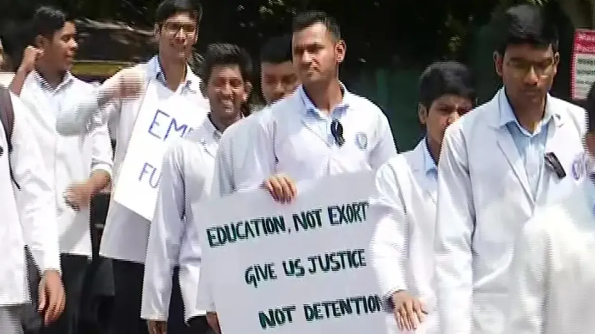 VIMSAR medical students take out march, to launch cease-work strike ...