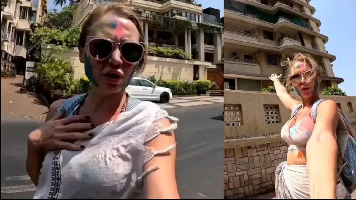 Russian girl gives a tour of 'Dirty and Poor India' in Mumbai while vlogging, watch how netizens ...