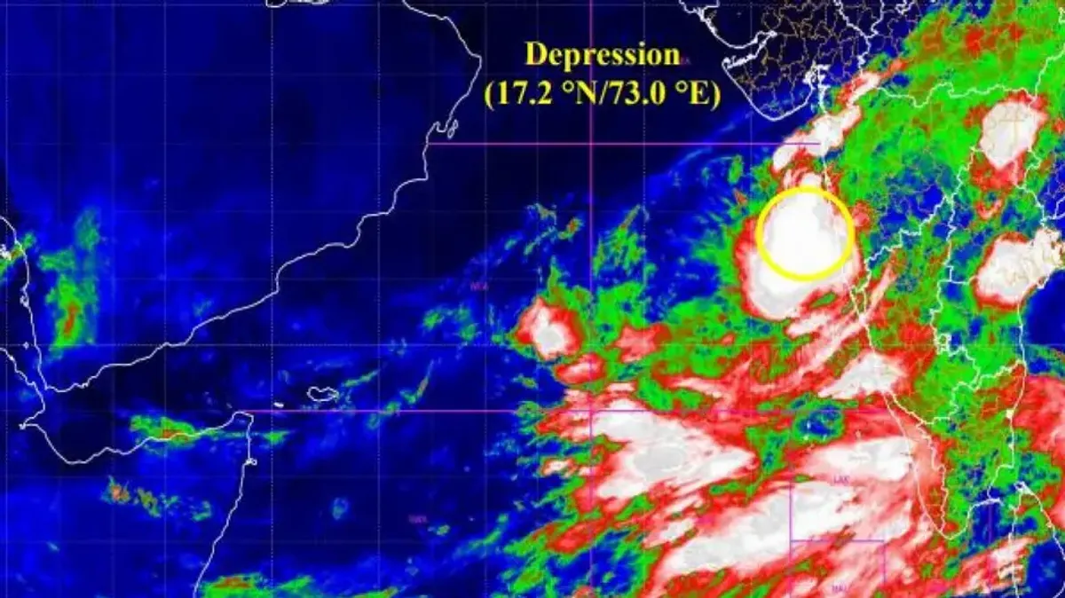 Low pressure over Eastcentral Arabian Sea concentrates into depression ...