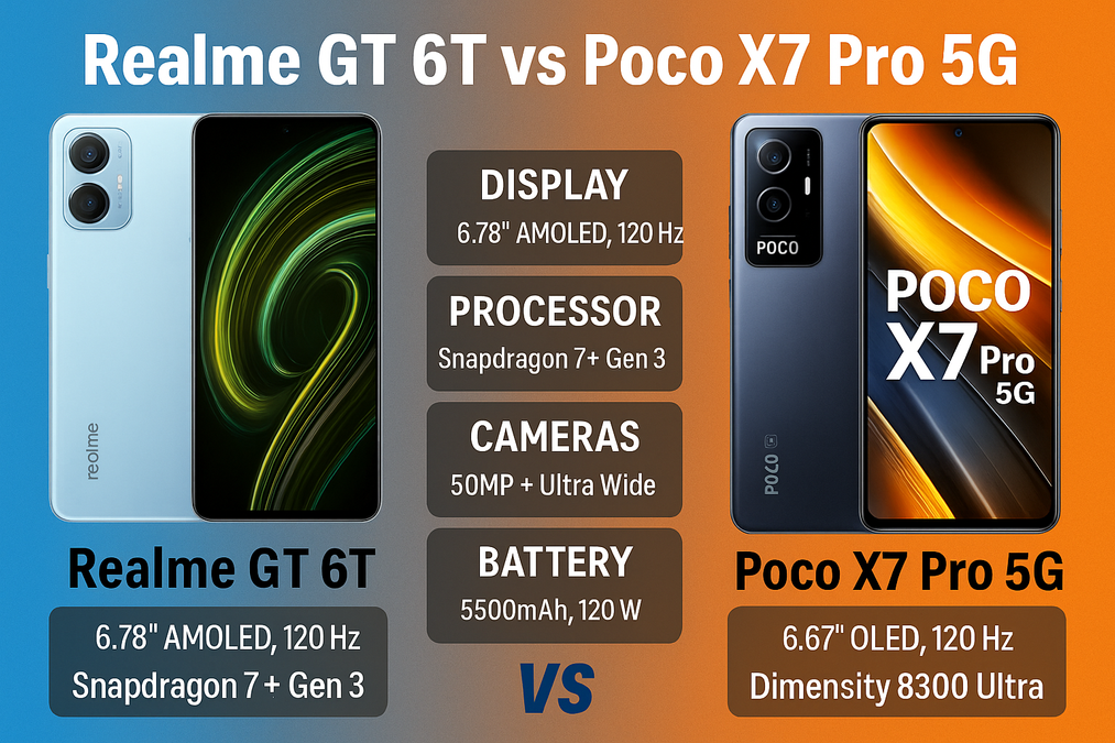 Realme GT 6T vs Poco X7 Pro 5G: Which is better & why?