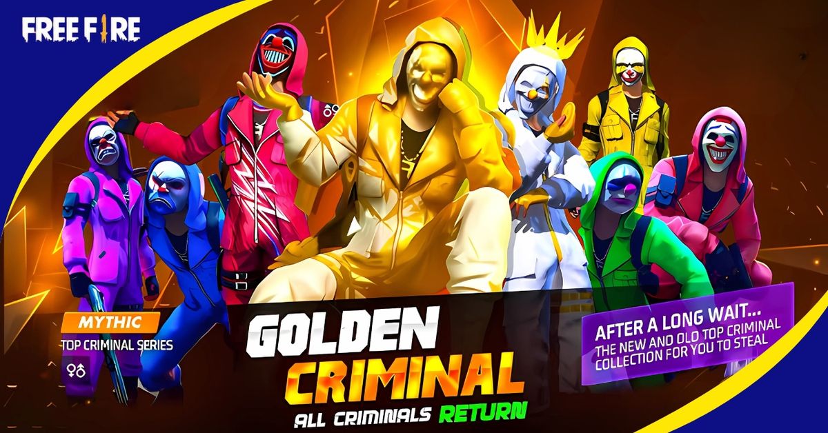 Free Fire MAX Golden Top Criminal Event Releases on June 4, 2025-Get ...