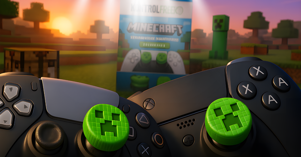 Minecraft fans get a grip with new Creeper thumbsticks from KontrolFreek
