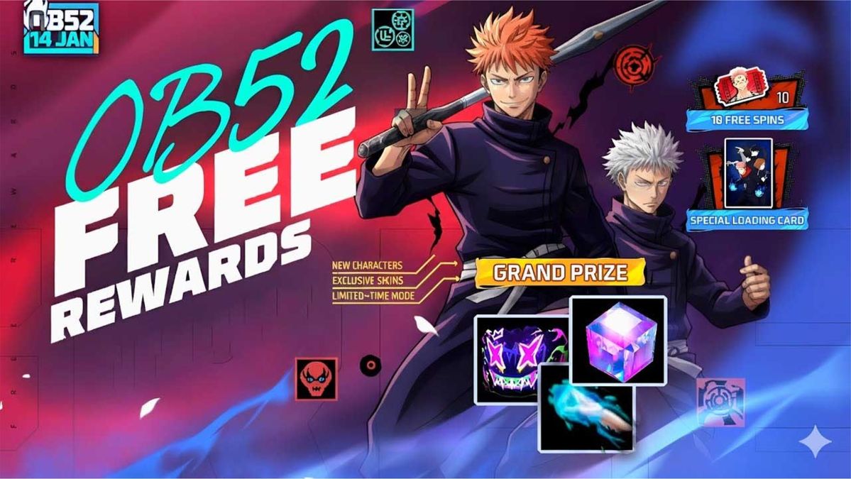 Download Free Fire MAX OB52 Update and Jujutsu Kaisen Collab Arriving ...