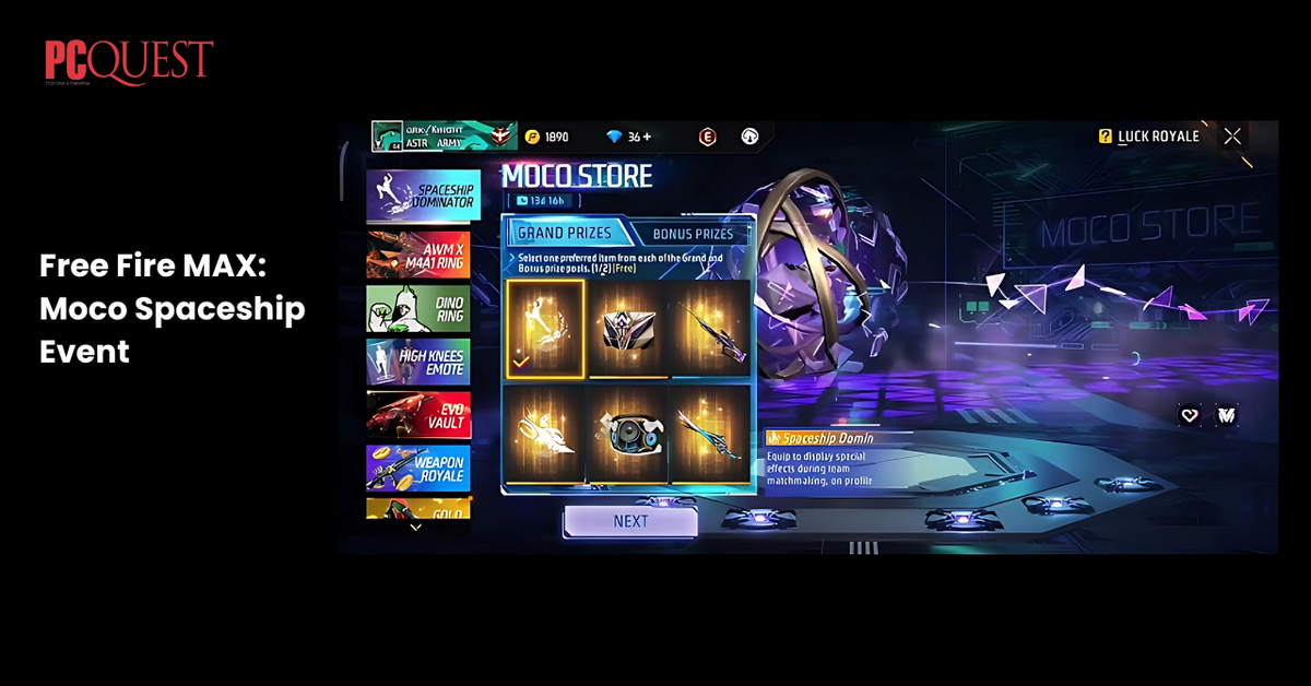 Free Fire MAX Moco Store Event Spaceship Dominator-Get Katana Gun Skin