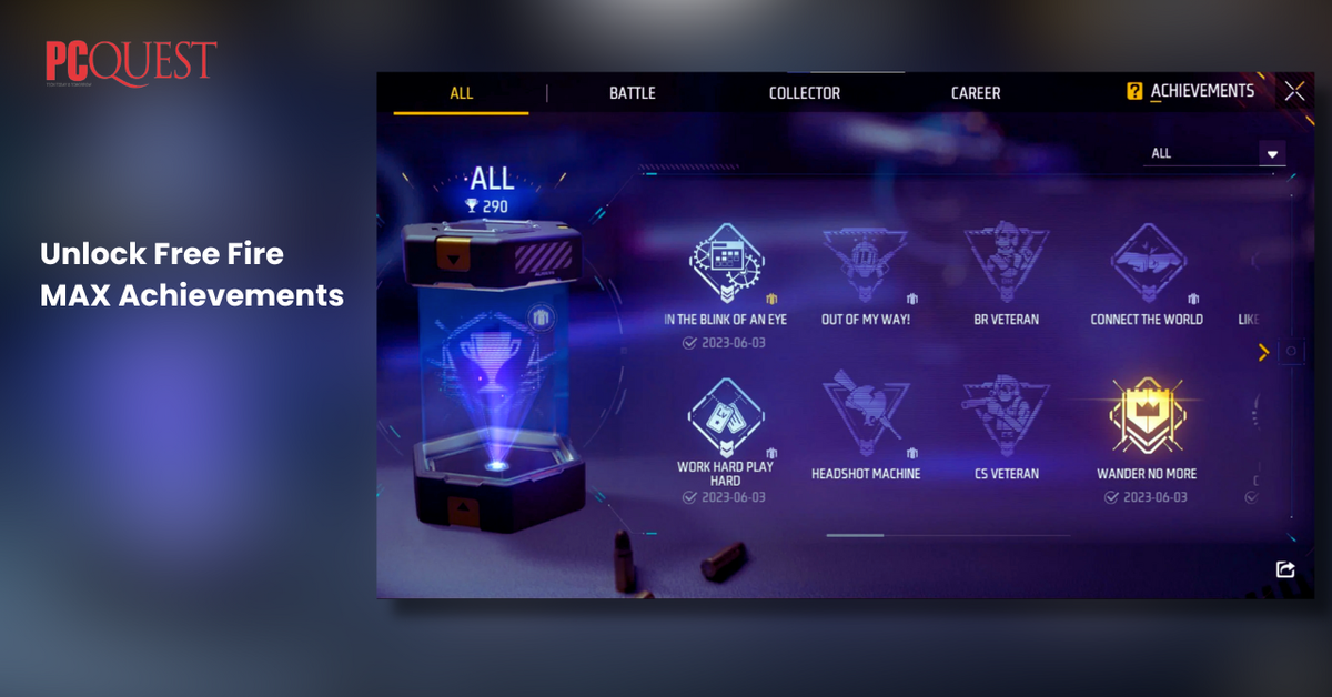 Free Fire MAX Achievements You Can Unlock-Be a Dominator or a Ninja