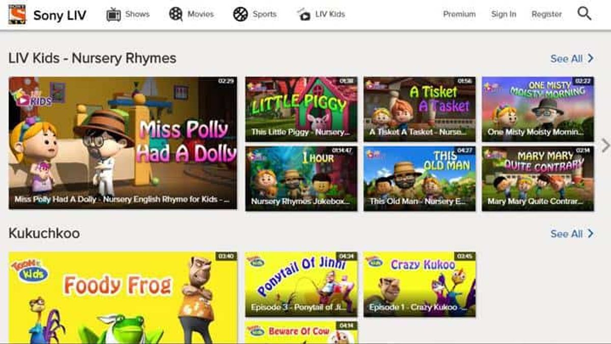 SonyLIV Delights its Young Viewers by Launching LIV Kids