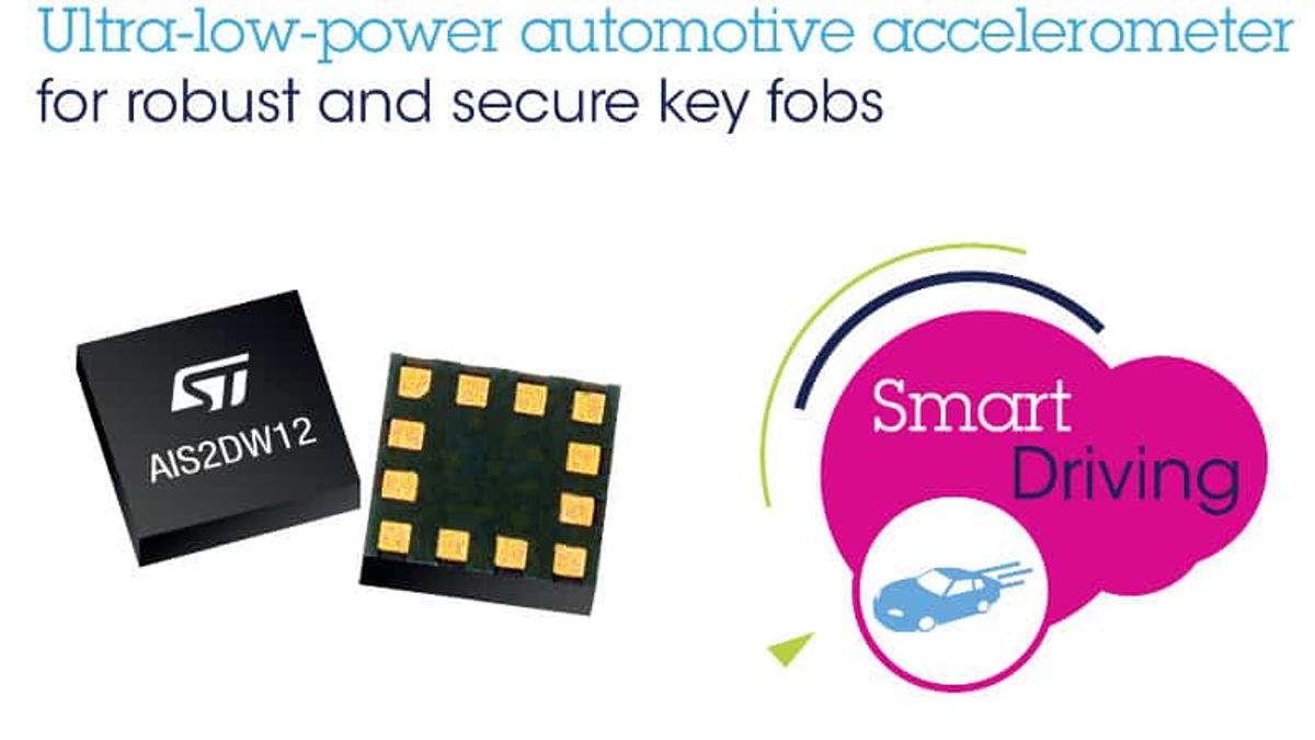 Robust, Low-Power Automotive Accelerometer from STMicroelectronics