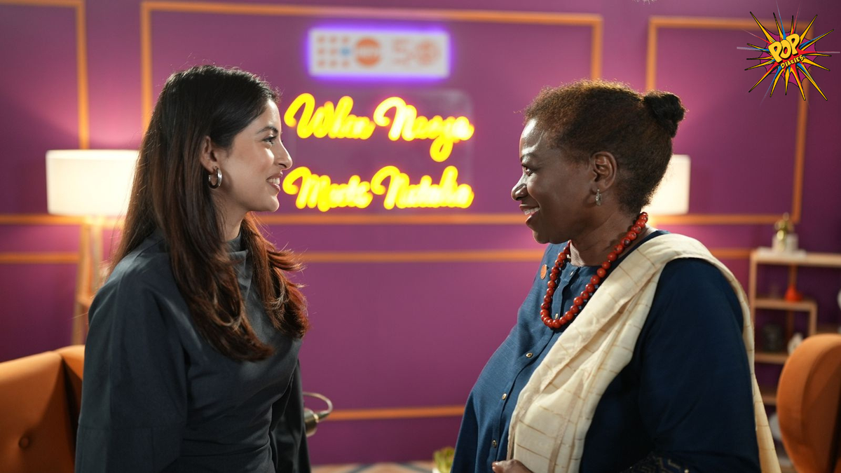Navya Naveli Nanda and UNFPA’s Executive Director Dr. Natalia Kanem have a conversation on ...
