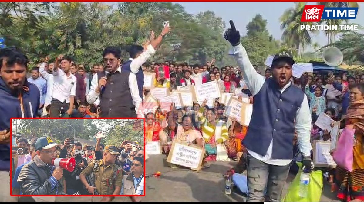 Tension in Kaliabor: Residents Surround Revenue Office, Demand National ...