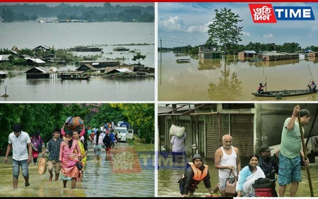 Assam Flood: Brahmaputra Tributaries Flowing Above Danger Level, Over 1 Lakh Affected