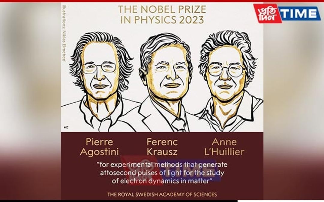 Three Scientists Awarded Nobel Prize 2023 in Physics for Research on Electrons in Flashes of Light