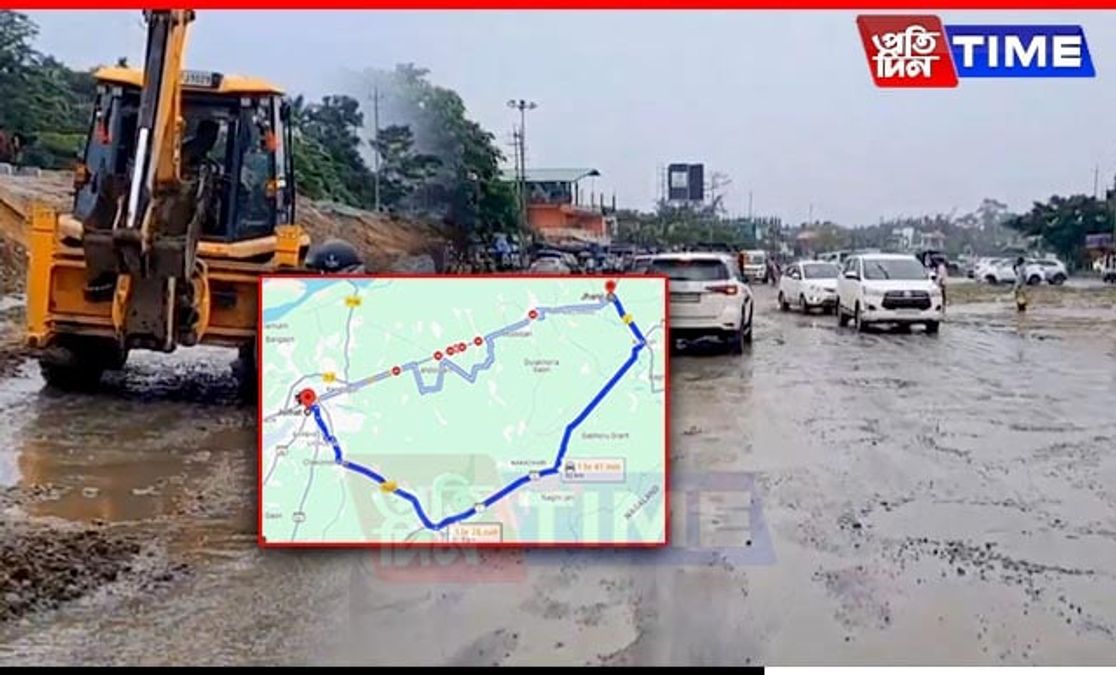 Google Maps Changes Jorhat-Jhanji Route Directions as NH-37 Worsens