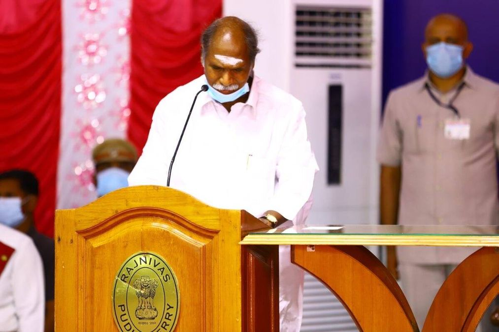 N Rangasamy Sworn In As Puducherry CM