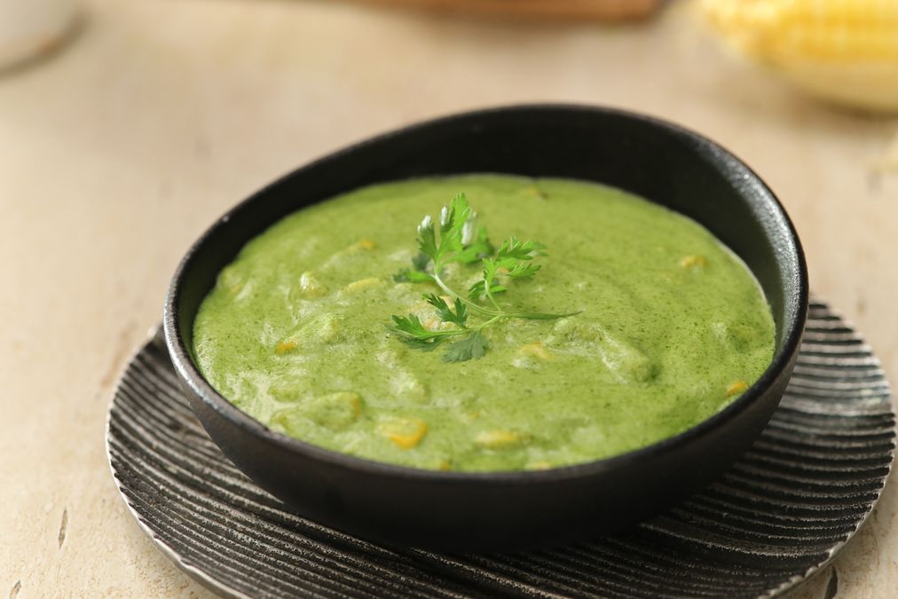 Jain Hariyali Makai Curry