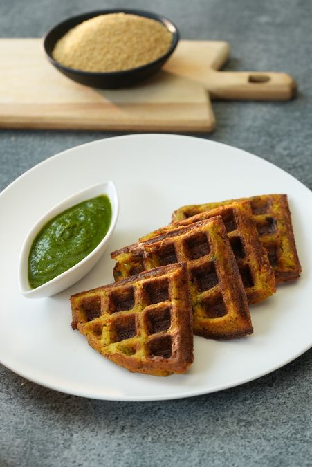Savoury Foxtail Millet Waffle