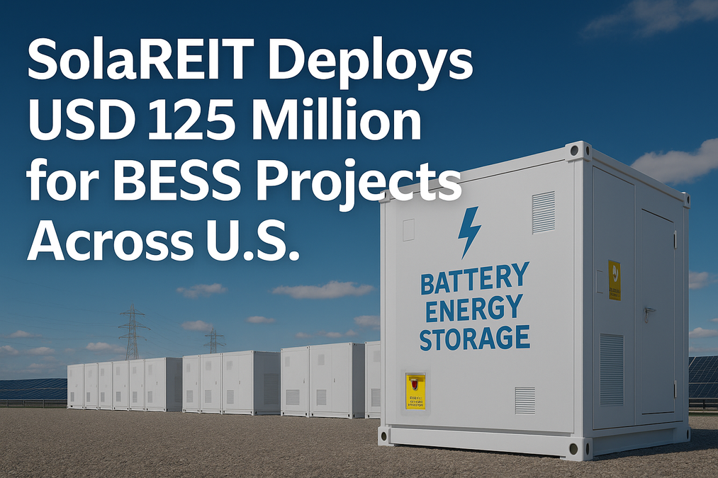 SolaREIT Surpasses $125M in Battery Energy Storage Land Financing