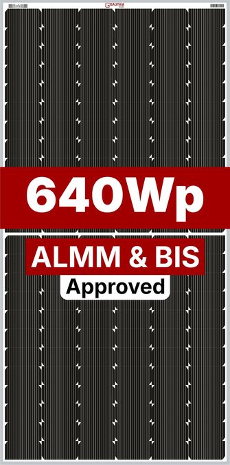 Gautam Solar's 640 Wp Solar Modules Bag ALMM & BIS Approval