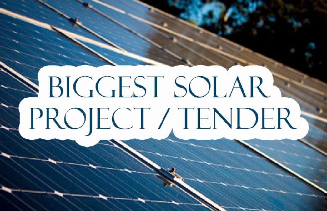 Biggest Solar Project/Tenders for the week