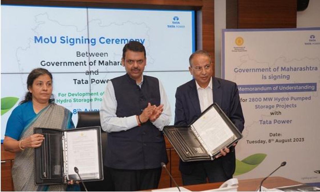 Tata Power Signs MoU With Maharashtra For 2800 MW of PSP