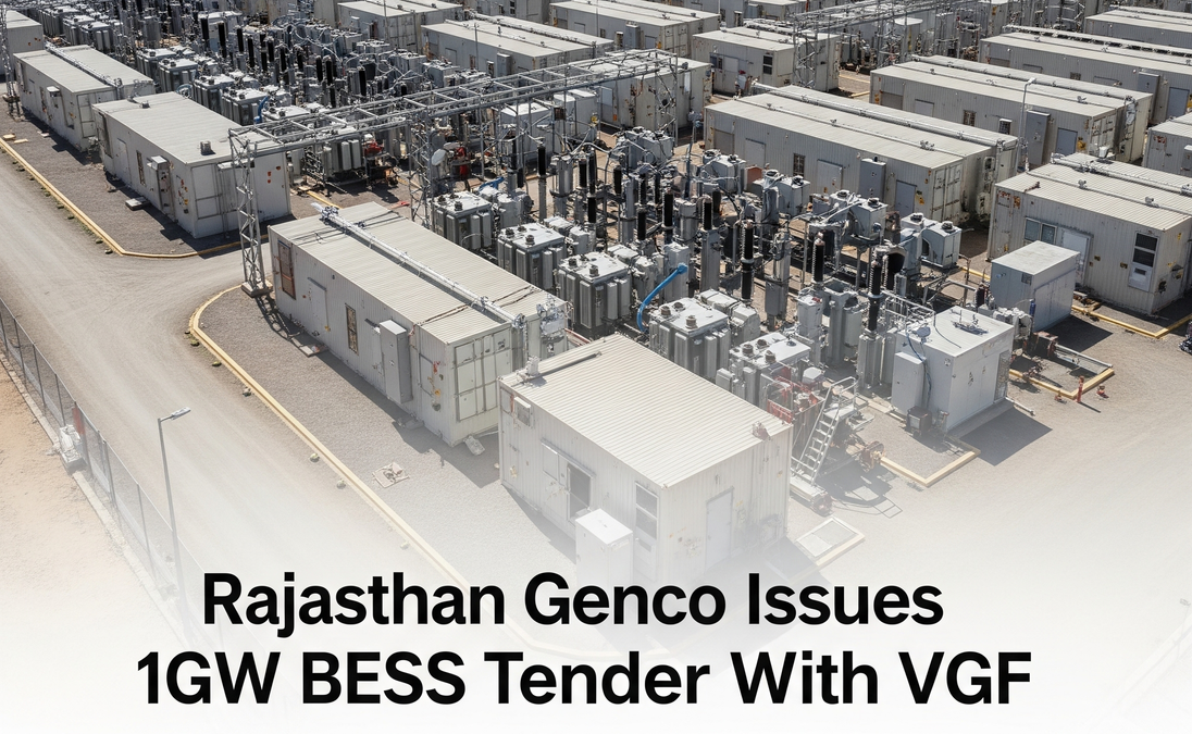 Rajasthan Genco Issues 1GW BESS Tender With VGF