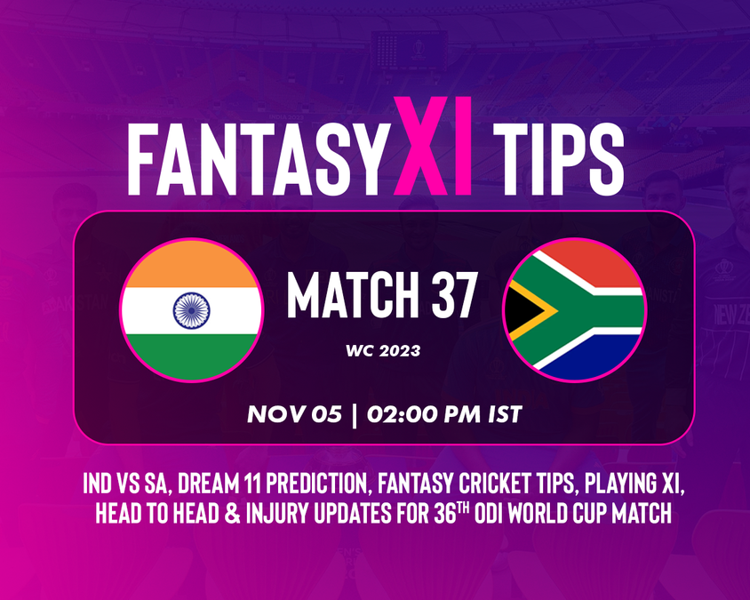 IND vs SA Dream11 Prediction, ODI World Cup 2023, Match 37: India vs South Africa fantasy team ...