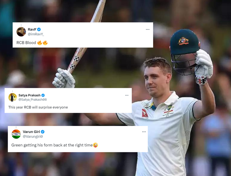 'RCB blood saves Aussies' - Fans react as Cameron Green's brilliant ton ...