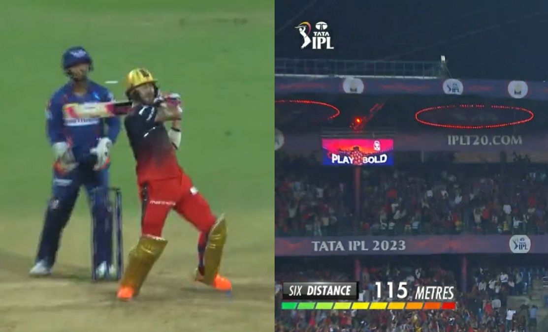 IPL 2023 : फाफ डु प्लेसिस ने लगाया अब तक का सबसे लंबा छक्का, फैंस बोले ...