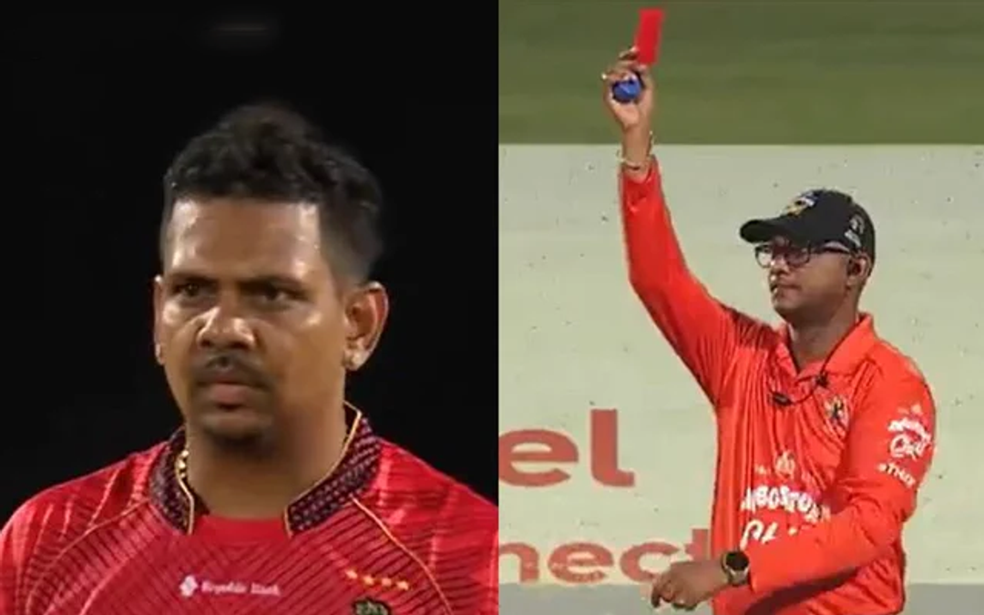 'Ye red card kya hota hai?' - Fans react as Sunil Narine gets a red ...