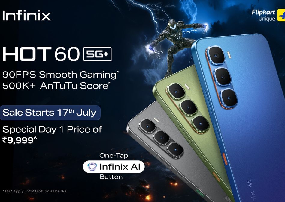 Infinix HOT 60 5G+ Now Available on Flipkart, Retail Stores, Starting ...