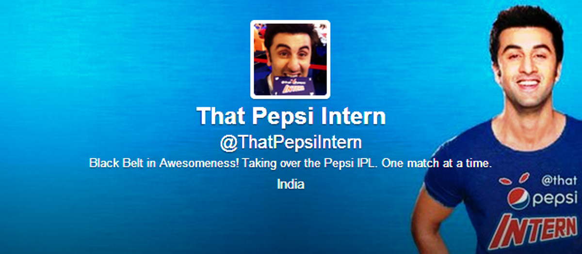 Pepsi Launches Social Media Campaign @ThatPepsiIntern with Ranbir ...