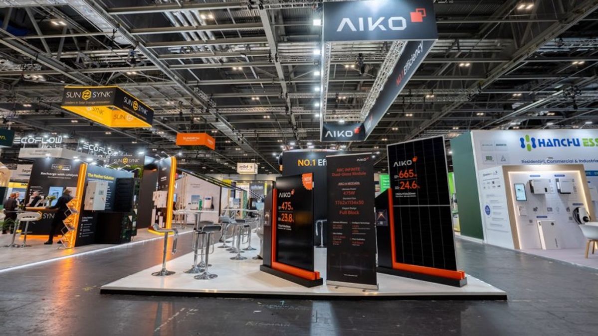 Aiko showcases n-type ABC modules at Solar Live London 2025