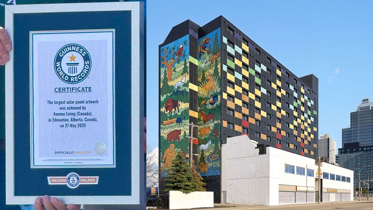 Mitrex sets world record for solar mural at Edmonton’s SunRise Residential